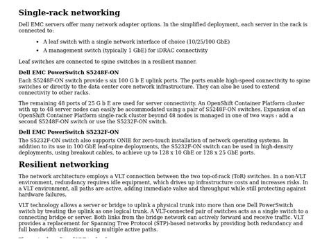 Physical Network Configuration Design Guide—red Hat Openshift Container Platform 42 Dell