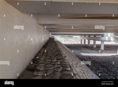 Bridge Of Sultan Qaboos Street Over A Small Wadi In Muscat Oman Stock