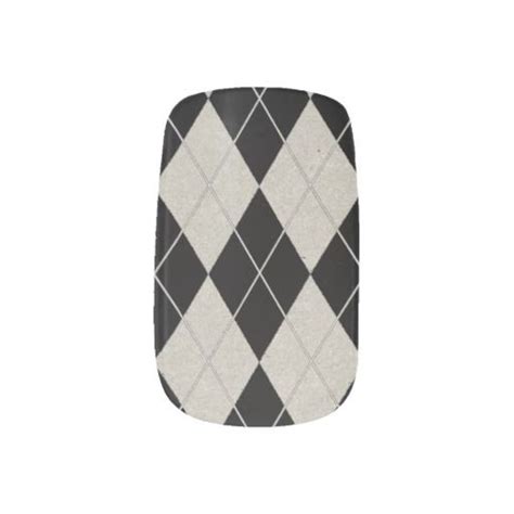 Preppy Argyle Print Minx Minx Nail Art Zazzle Blue Nail Art Minx