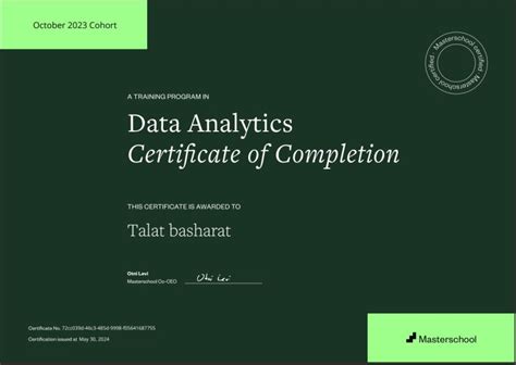 Talat Basharat On Linkedin Dataanalyst Certificate Achievement Thankful Masterschool…