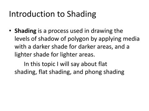 Shading For Computer Topics In Burapha University Ppt