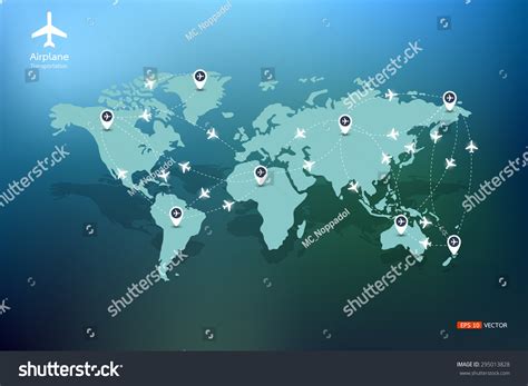 International Flight Paths Map