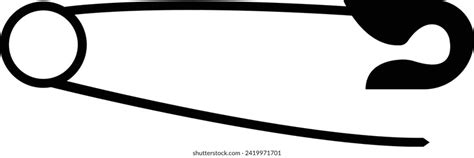 Safety Pin Opened Closed Pin Pierced Stock Vector Royalty Free