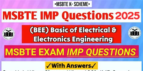 312302 Basic Electrical Electronics Engineering Msbte Model Answers