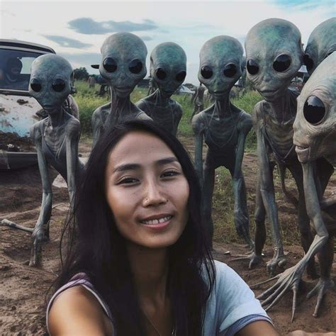 Youll Be Shocked To See A Group Of Asians Snapping Selfies With Aliens