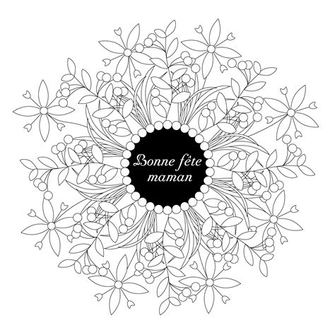 Coloriage Mandala Bonne Fete Maman 30000 collections de pages à