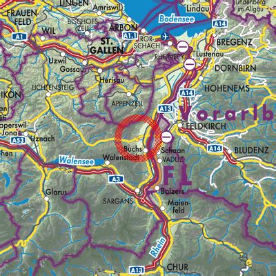 Gams Stadtpläne und Landkarten