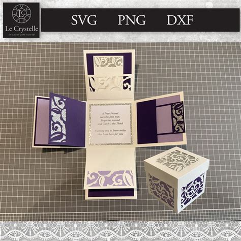 Explosion Box Exploding Gift Box Cut File Exploding Template Etsy