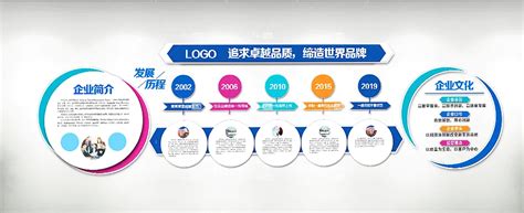 大气高端企业文化墙追求卓越品质缔造世界品牌素材模板下载 图巨人