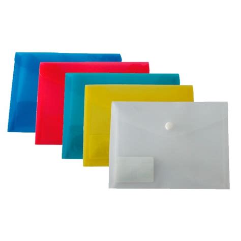 BUSTA CON BOTTONE PPL X A COLORI ASSORTITI NIKOFFICE