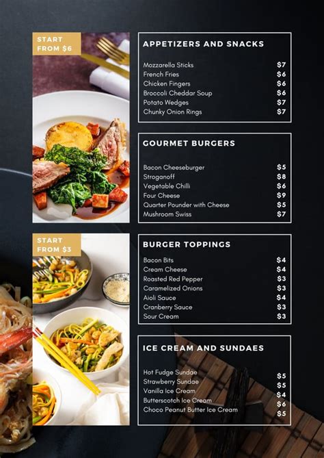 Free Printable Customizable Lunch Menu Templates Canva