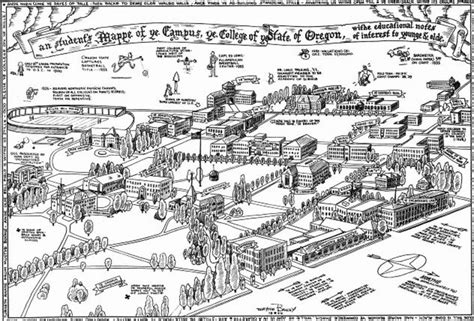 1972 Oregon State Univ Campus Map Map