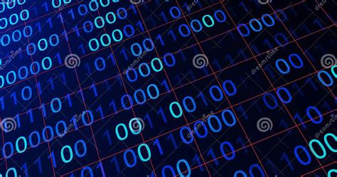 Binary Code 3d Bg With Camera Movement Stock Illustration