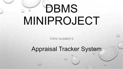 Dbms Mini Project On Appraisal Tracker Normalization Pptx