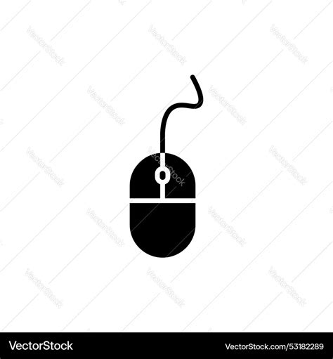Mouse Icon Set Pc Wire Device Symbol Royalty Free Vector