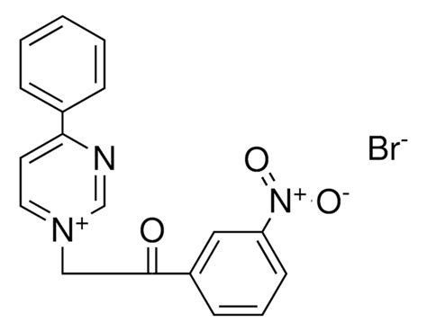 1 2 3 Nitro Phenyl 2 Oxo Ethyl 4 Phenyl Pyrimidin 1 Ium Bromide