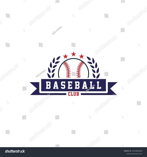 Baseball Logo Template Form Emblem Designs Stock Vector Royalty Free