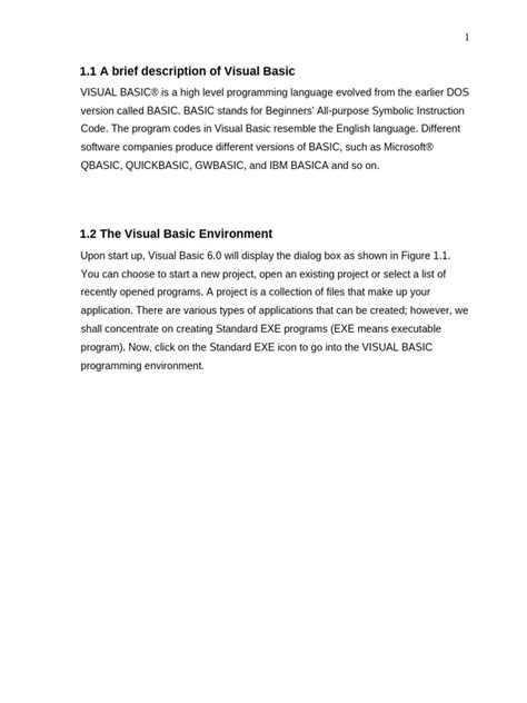 Visual Basic Programming Basics Guide Pdf Data Type Variable