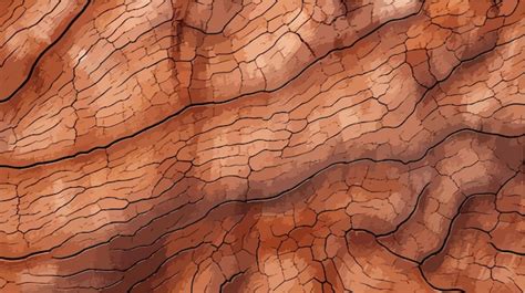 Detailed Macro Photography Of Intricate Patterns In Tree Bark Premium