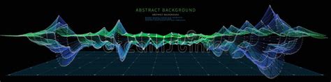Abstract Background Color Graph Audio From Points And Noisy Lines