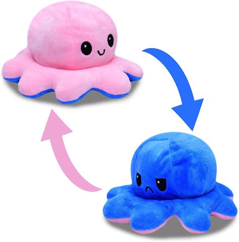 Ahc Octopus Reversible Plushie Double Sided Flip Reversible Cute