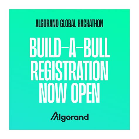 Algorand Foundation On Linkedin Algorand Global Hackathon Build A Bull