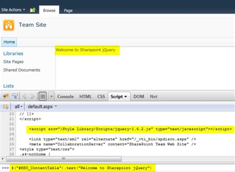 Using JQuery With Sharepoint 2010 CodeProject