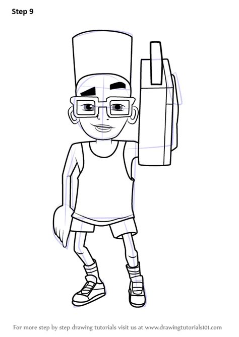 How To Draw Fresh From Subway Surfers Subway Surfers Step By Step