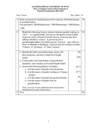 M SC Computer Science Pattern MSc Computer Science SPPU Studocu