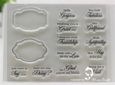 Clear Stamps Cutting Dies Greeting Encouraging Word Scrapbook Card