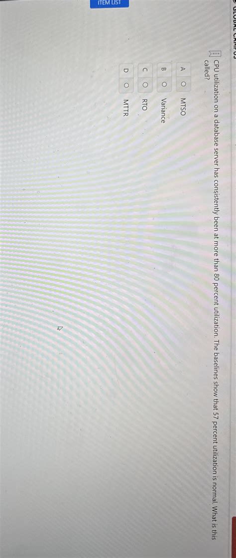 Solved Cpu Utilization On A Database Server Has Conșistently