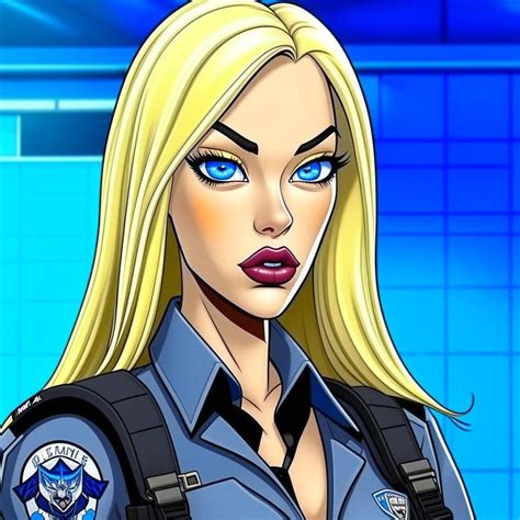 Megan F As A Cartoon Cop With Bleached Blonde Hair By Ofbirth On Deviantart