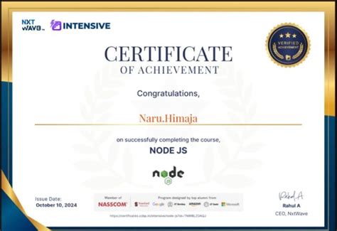 Himaja Naru On Linkedin Nxtwave Ccbp Nodejs