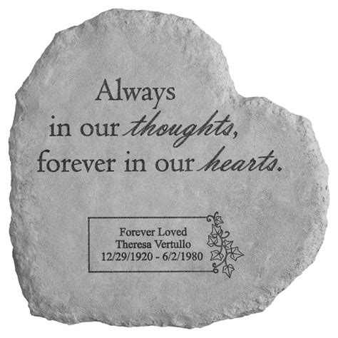 Kay Berry Always In Our Memorial Garden Stone Blank Memorial Stone