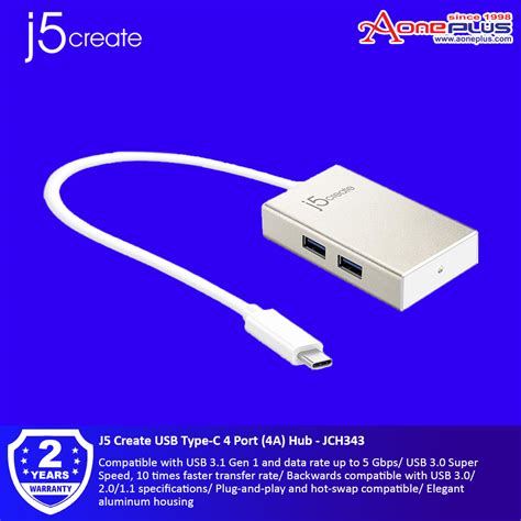 J Create USB Type C Port A Hub JCH