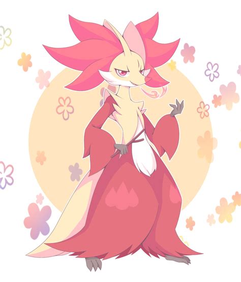 Safebooru Absurdres Breath Weapon Breathing Fire Delphox Fang Fangs