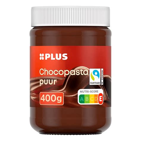 PLUS Chocopasta Puur Fairtrade Per Pot 400 G