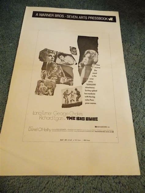 The Big Cube1969lana Turner Original Pressbook 3901400437