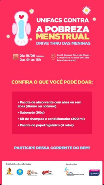 Campanha Contra A Pobreza Menstrual Arrecada Produtos De Higiene Em