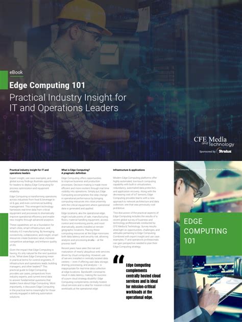 Ebook Edge Computing 101 Download Free Pdf Cloud Computing Computing