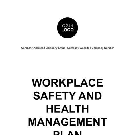 Workplace Safety And Health Management Plan Template Edit Online