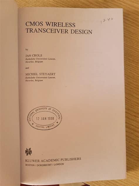 Cmos Wireless Transceiver Design Hobbies And Toys Books And Magazines