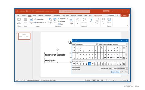 14insert Superscript Symbol In Powerpoint Slidemodel