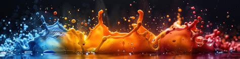 Premium Photo Colorful Liquid Splatter A Symphony Of Hues