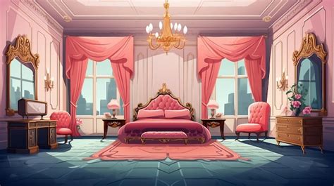 Premium Ai Image Queen Luxury Room Interior Illustration Ai Generated