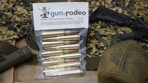 50 Cal Bmg Ammo M8 Armor Piercing Incendiary 10 Pack On Gun Rodeo