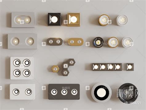 【嵌入式筒灯 射灯3d模型】 现代vr有灯光有贴图max2016嵌入式筒灯 射灯3d模型下载 Id1558221 免费3dmax模型库 青模3d模型网