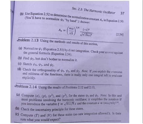 B Use Equation 2 52 To Determine The Normalization