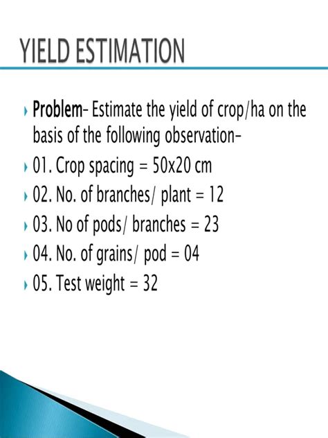 Ppt 16 Yield Pdf A4agriculture