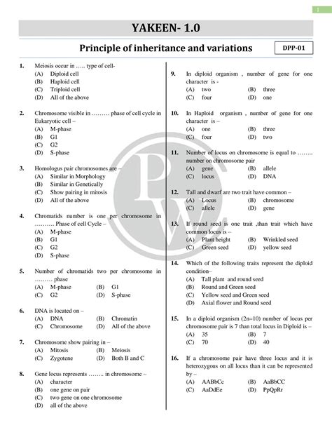 Solution Principle Of Inheritance Lec Dpp Studypool